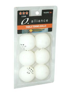 Alliance 3 Star Table Tennis Balls 6 Pack