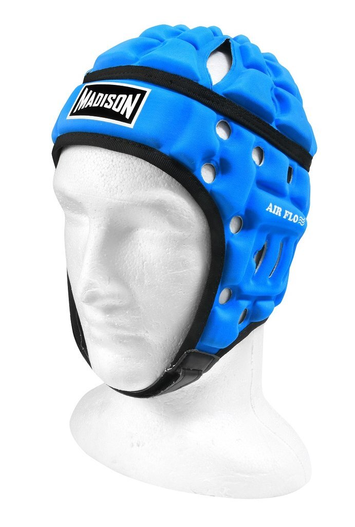 Madison Air Flo Headgear | Neon Blue Rugby Safety